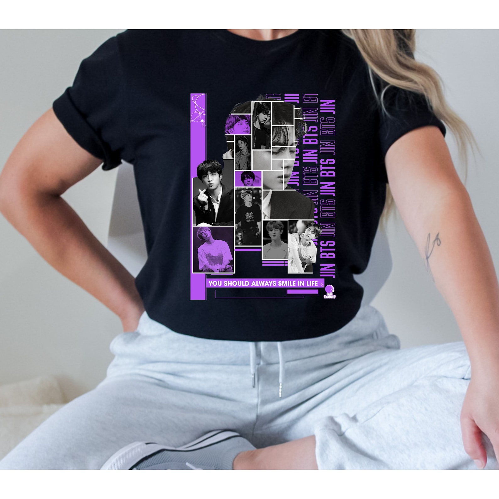 Jin Vintage Shirt Seok-jin T-shirt World Wide Handsome BTS - Etsy