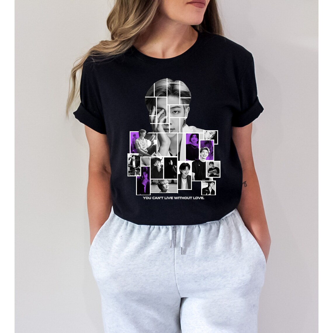 Kim Nam-joon Streetwear T-shirt RM Shirt Rap Monster - Etsy