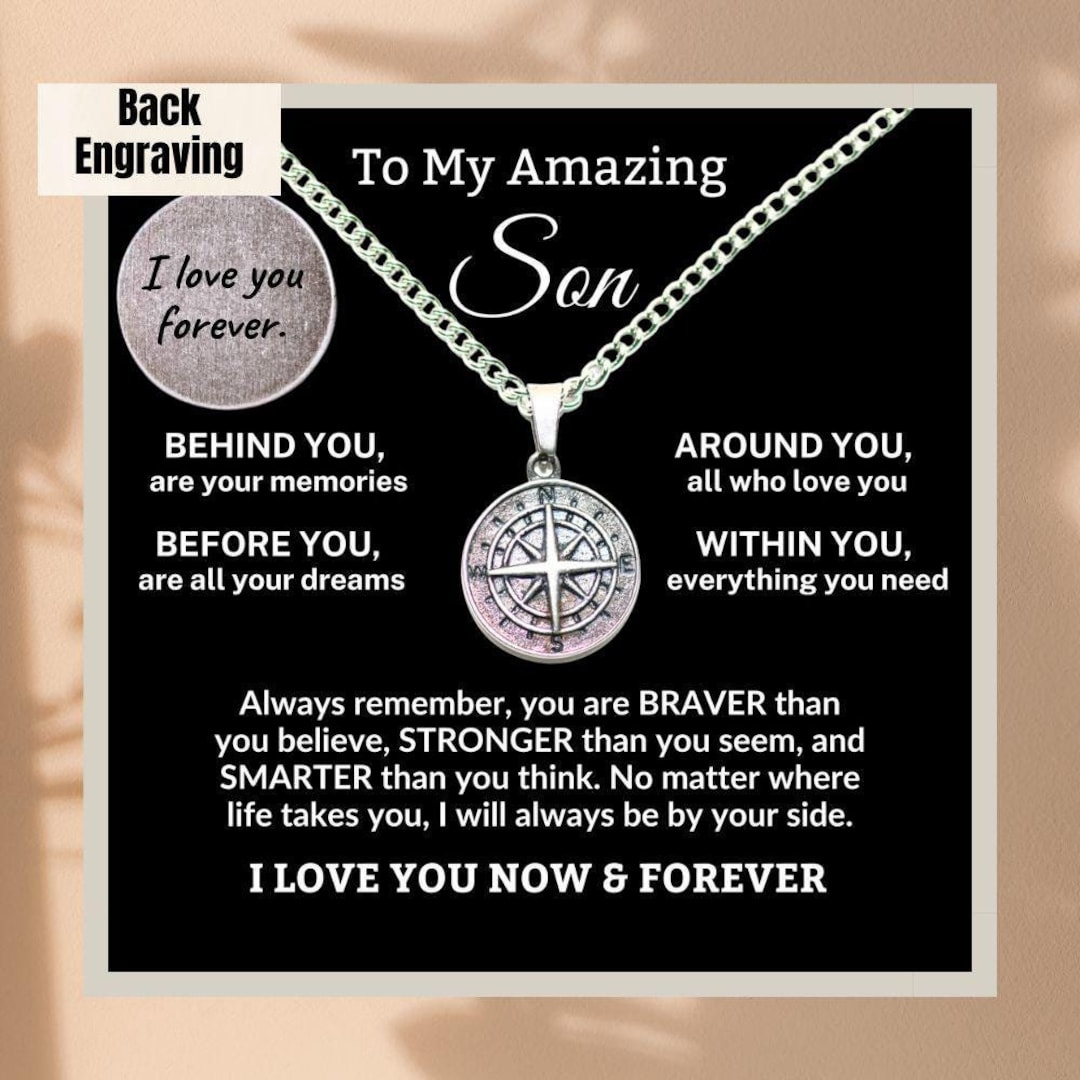 Personalized 20th Birthday Son Compass Necklace From Mom,dad,20th ...