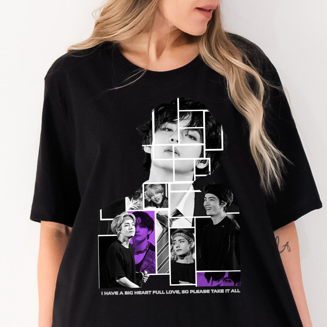 Kim Tae-hyung Streetwear T-shirt, V BTS Shirt, Taetae, BTS Gift, Kpop ...