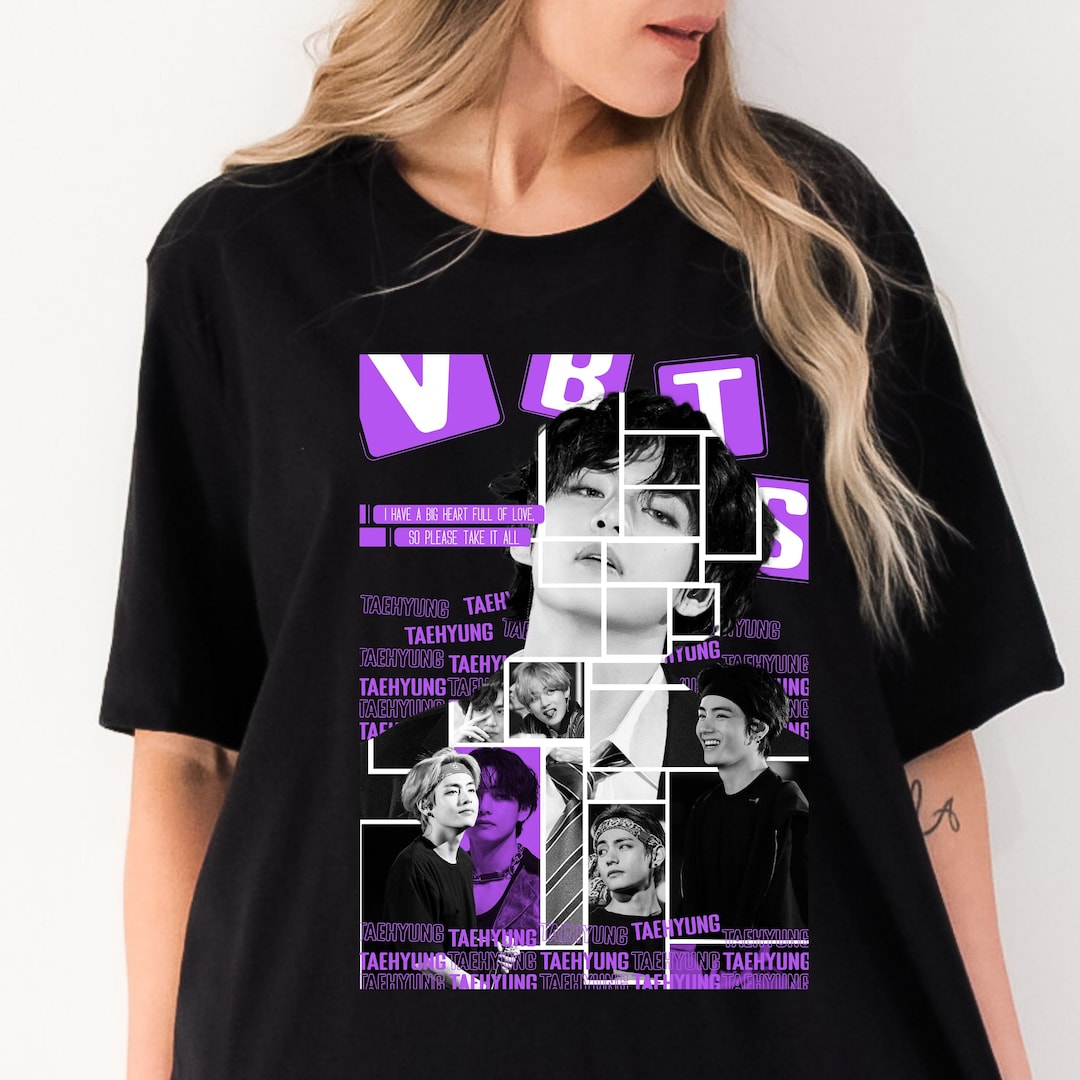 Kim Tae-hyung Vintage T-shirt, V BTS Shirt, Taetae, BTS Gift, Kpop Gift ...