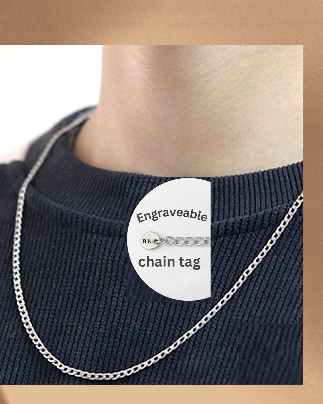 Personalized Son Cuban Link Chain From Dad,son Necklace From Dad, Dad ...