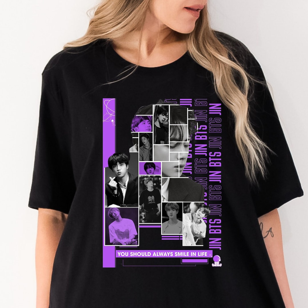 Jin Vintage Shirt, Seok-jin T-shirt, World Wide Handsome, BTS Members ...