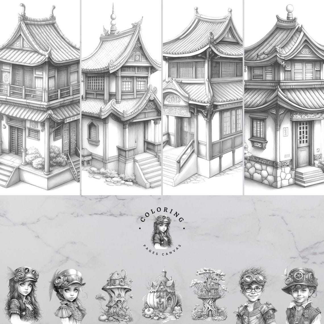 Chinese House Coloring Pages - Adult, Teens and Kids Coloring Book ...