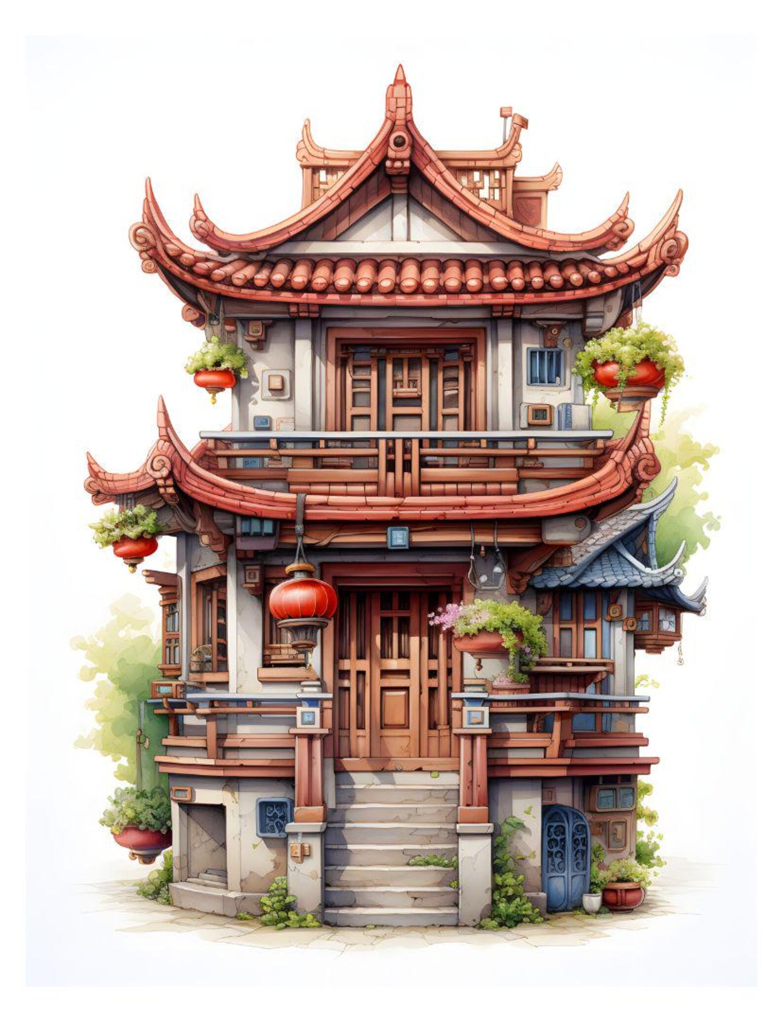 Chinese House Coloring Pages - Adult, Teens and Kids Coloring Book ...
