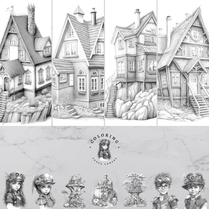 Norwegian House Coloring Pages - Adult, Teens and Kids Coloring Book ...