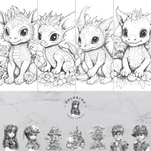 Cute Baby Dragon Coloring Pages - Adult, Teens and Kids Coloring Book ...