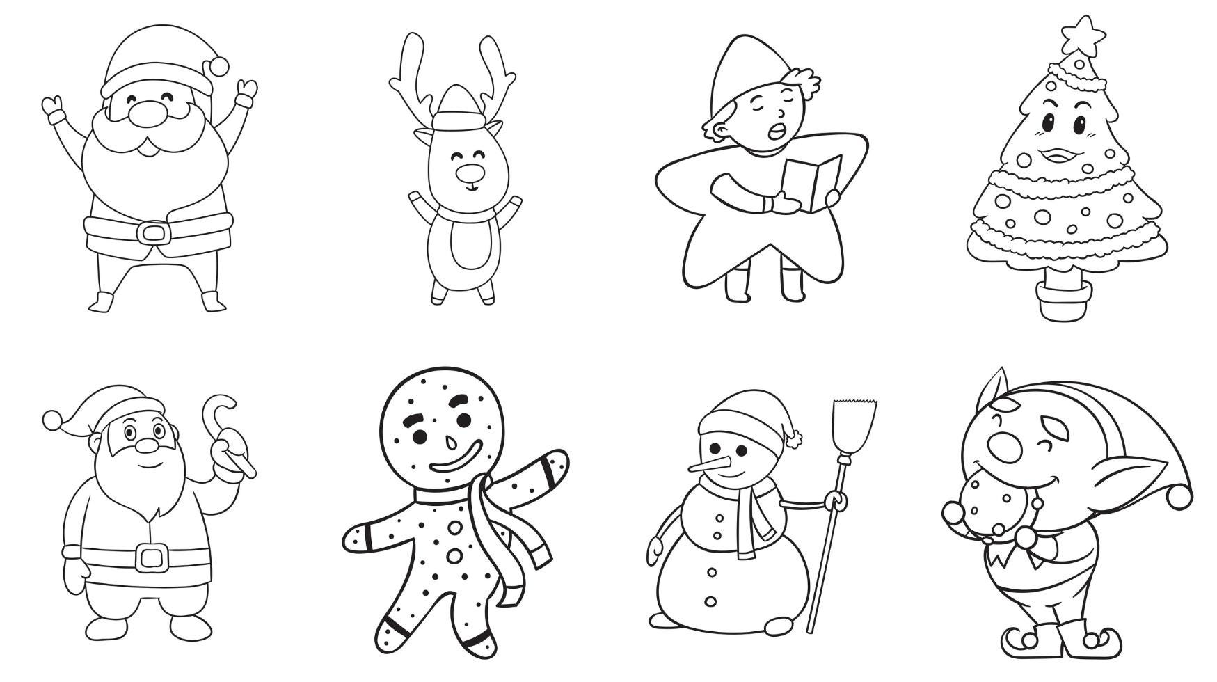 100 Christmas Coloring Pages for Kids and Adults Festive Holiday Fun ...