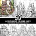 Gothic House Coloring Book - Coloring Pages for Kids & Adults - Fun ...