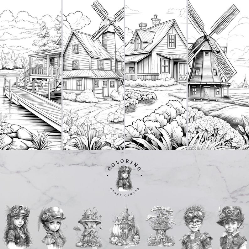 Country Life Coloring Pages - Adult, Teens and Kids Coloring Book ...