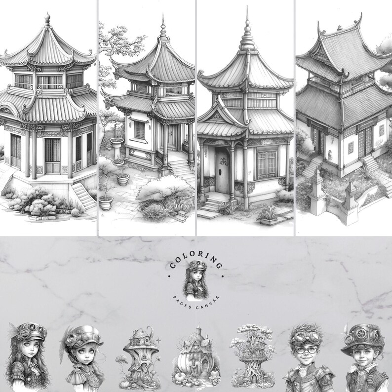 Chinese House Coloring Pages - Adult, Teens and Kids Coloring Book ...