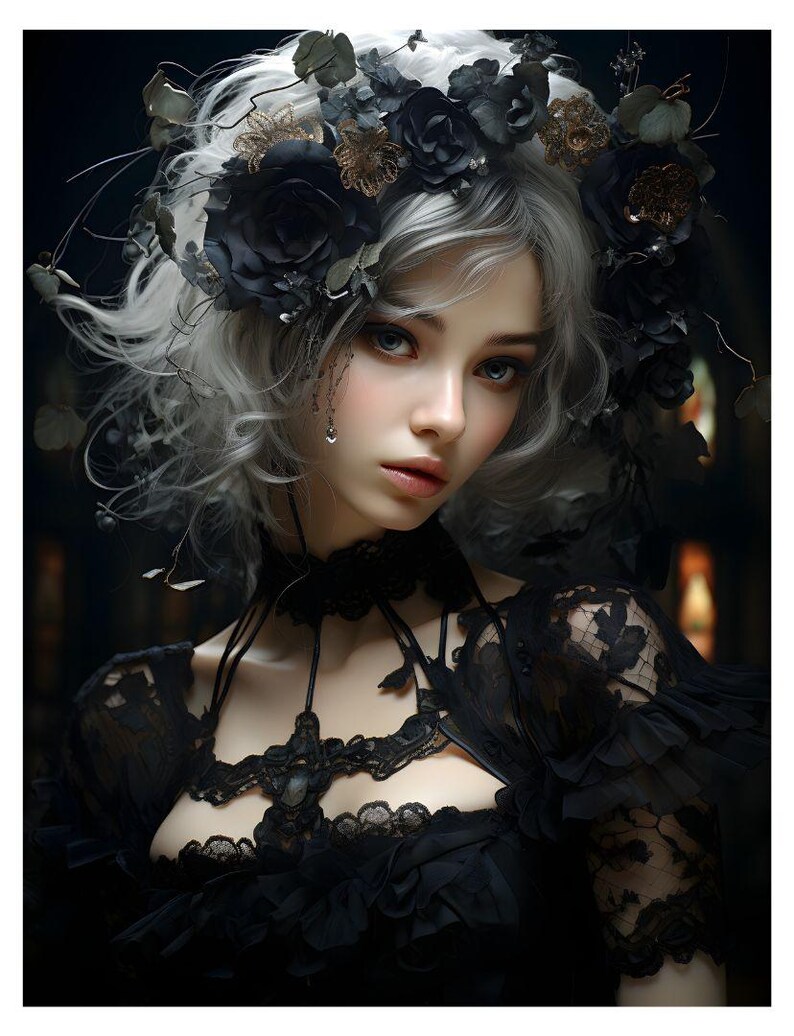 25 Gothic Girls Coloring Book - Coloring Pages for Kids & Adults - Fun ...