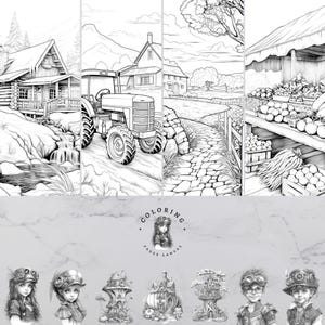 Country Life Coloring Book Cozy Fun and Relaxing Art Coloring Pages for ...