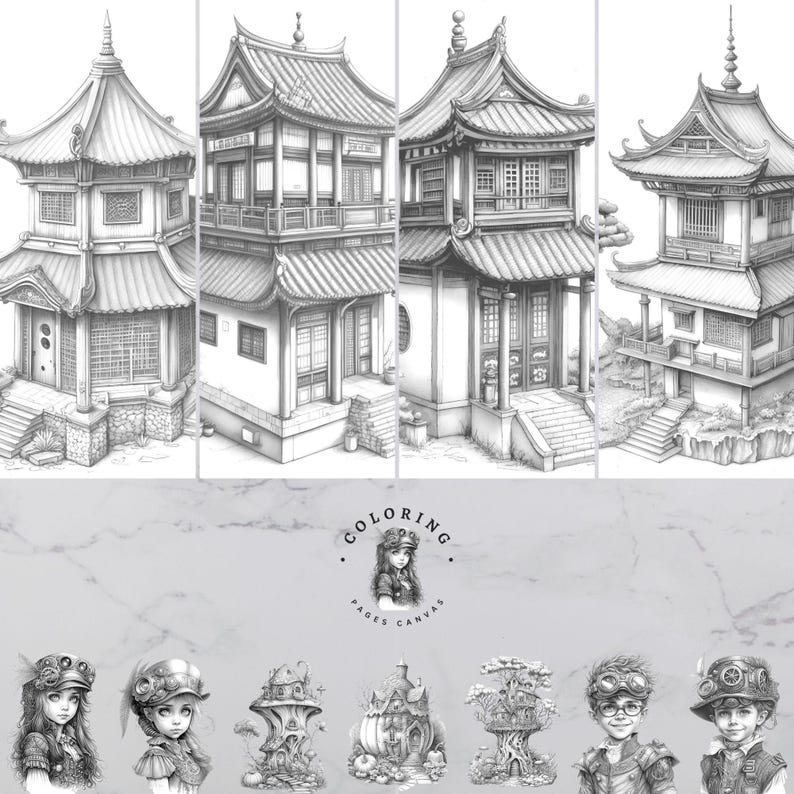 Chinese House Coloring Pages - Adult, Teens and Kids Coloring Book ...