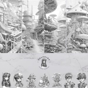 25 Futuristic Landscapes Coloring Pages - Adult, Teens and Kids ...