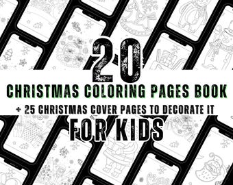 20 Christmas Coloring Pages for Kids and Adults Festive Holiday Fun PDF ...