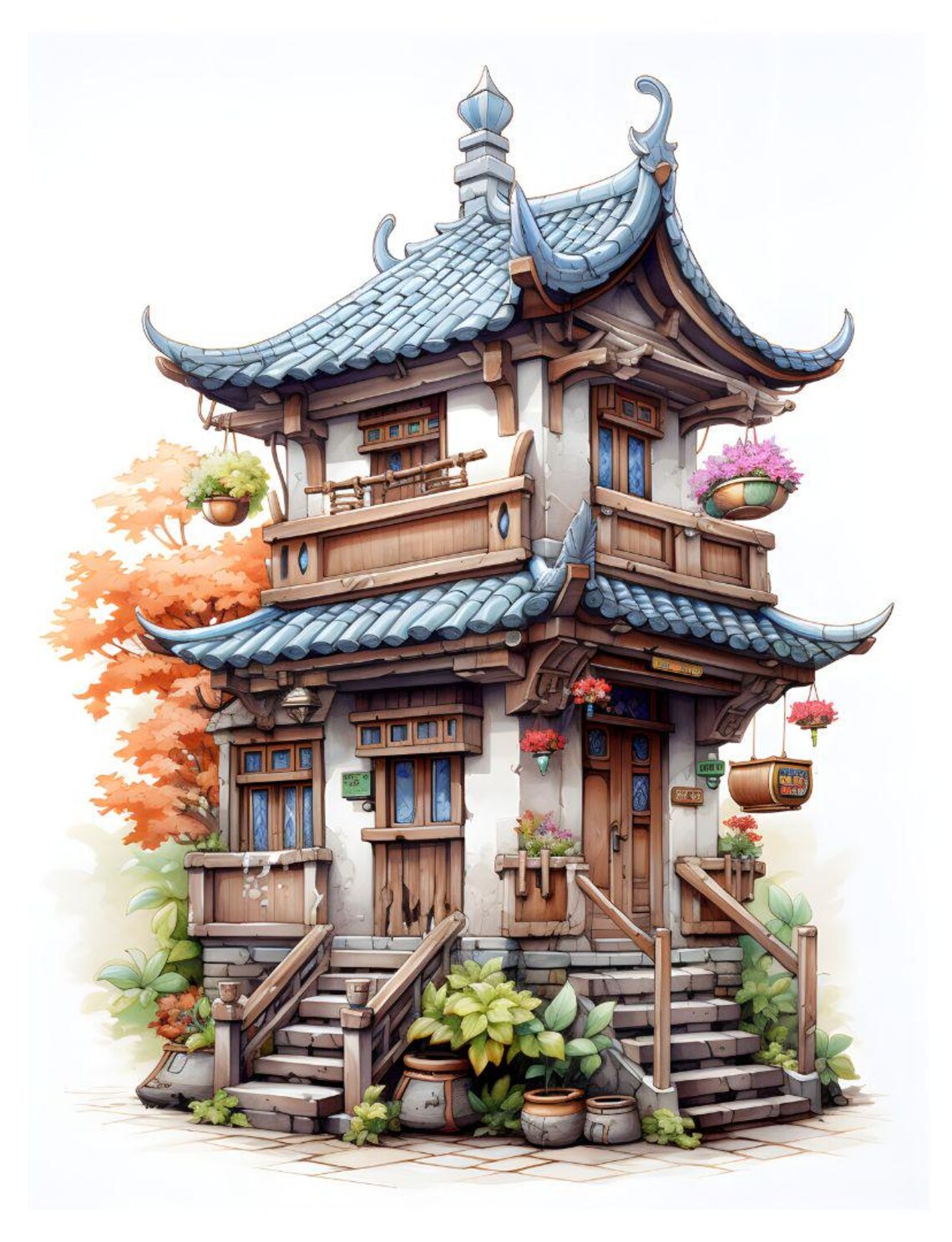 Chinese House Coloring Pages - Adult, Teens and Kids Coloring Book ...