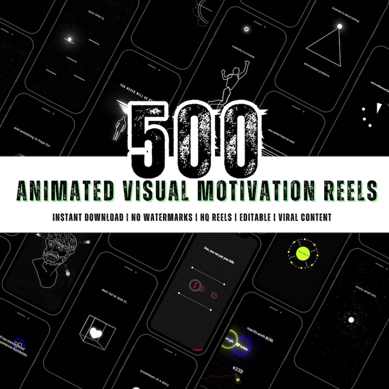 500+ Instagram Animated Visual Motivation Reels - Animated Motivational ...