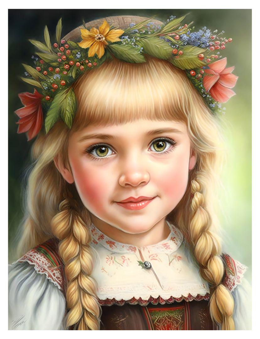 25 Cute Bavarian Girls Coloring Book - Coloring Pages for Kids & Adults ...