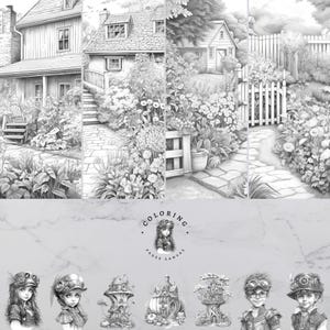 Cottage Garden Coloring Book Cozy Fun and Relaxing Art Coloring Pages ...