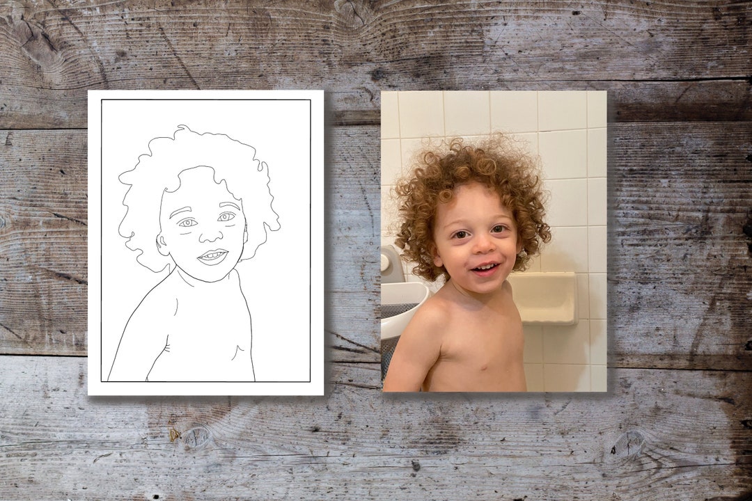 Custom Coloring Page From Your Own Picture - Etsy