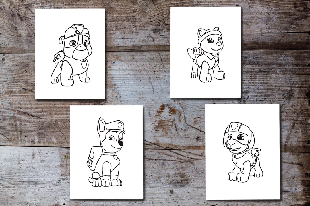 Dog Character Coloring Pages - Etsy