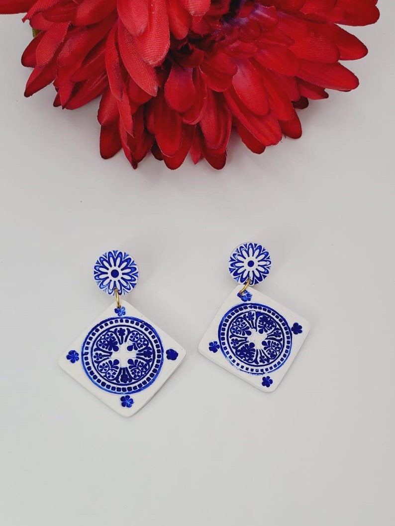 Elegant Handmade Moroccan Tile / Middle Eastern Style Blue and - Etsy