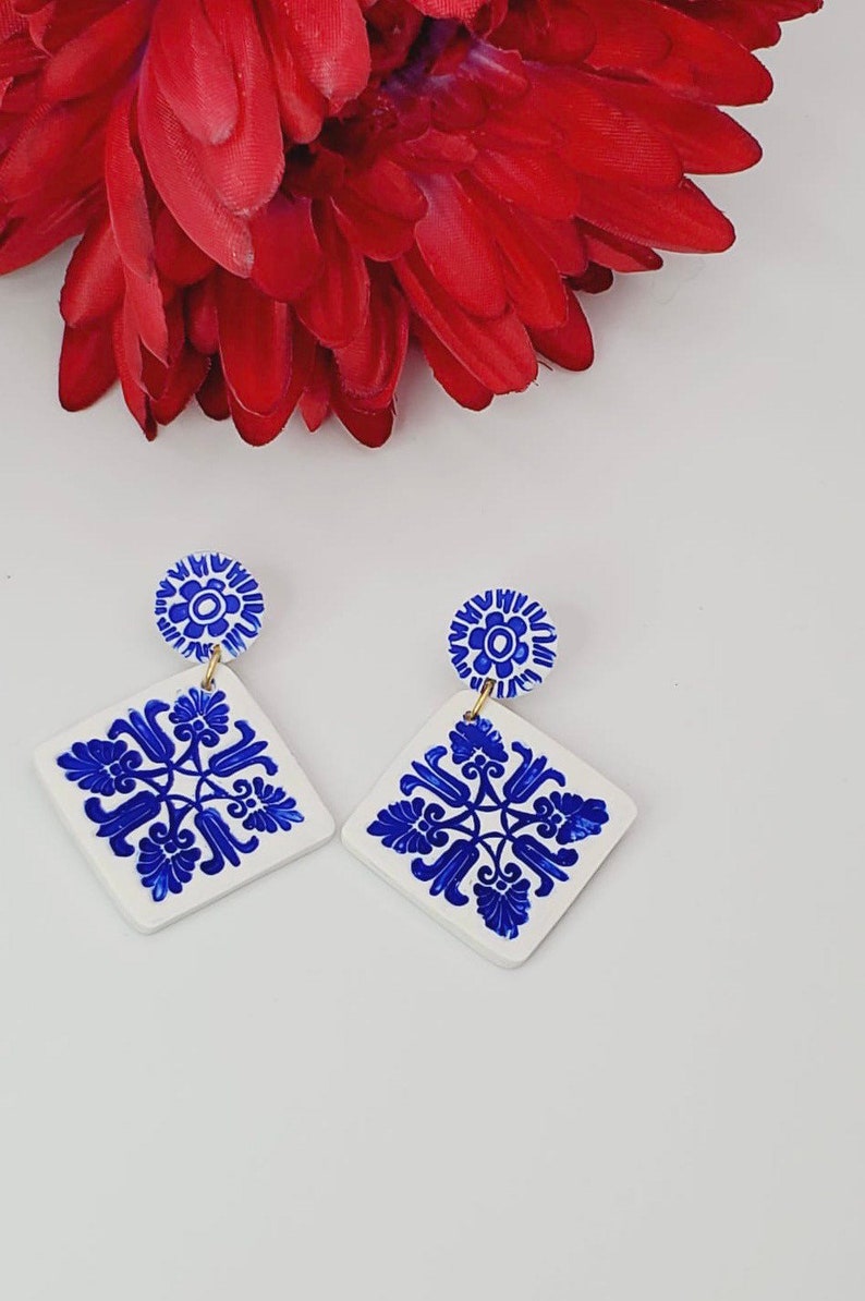 Elegant Handmade Moroccan Tile / Middle Eastern Style Blue and - Etsy