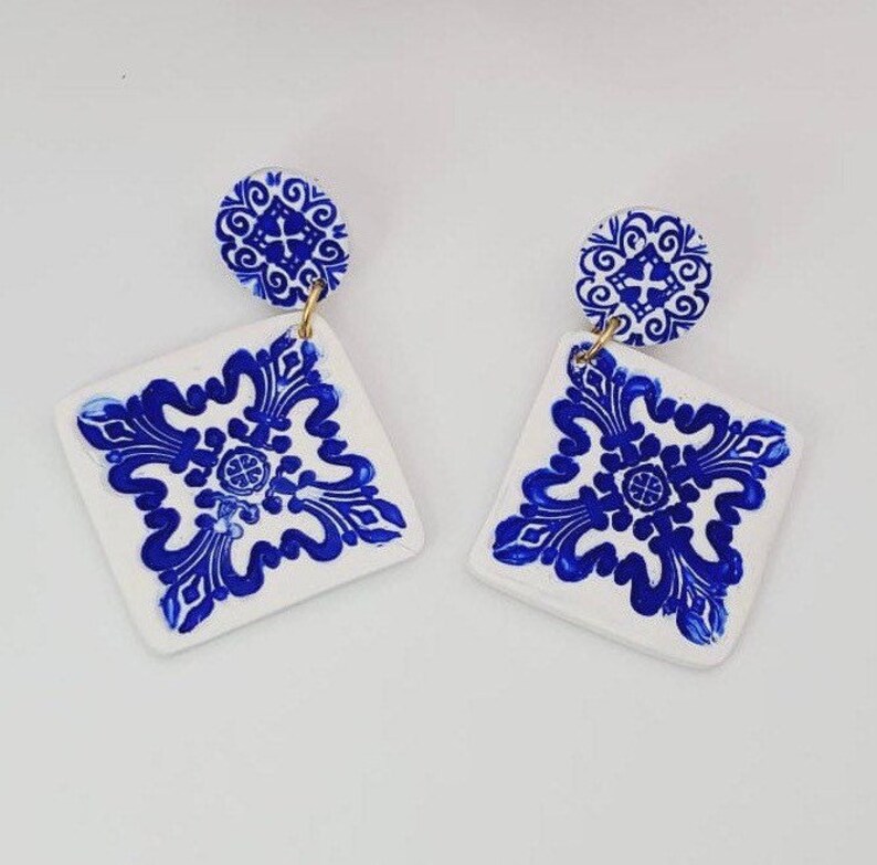 Elegant Handmade Moroccan Tile / Middle Eastern Style Blue and - Etsy