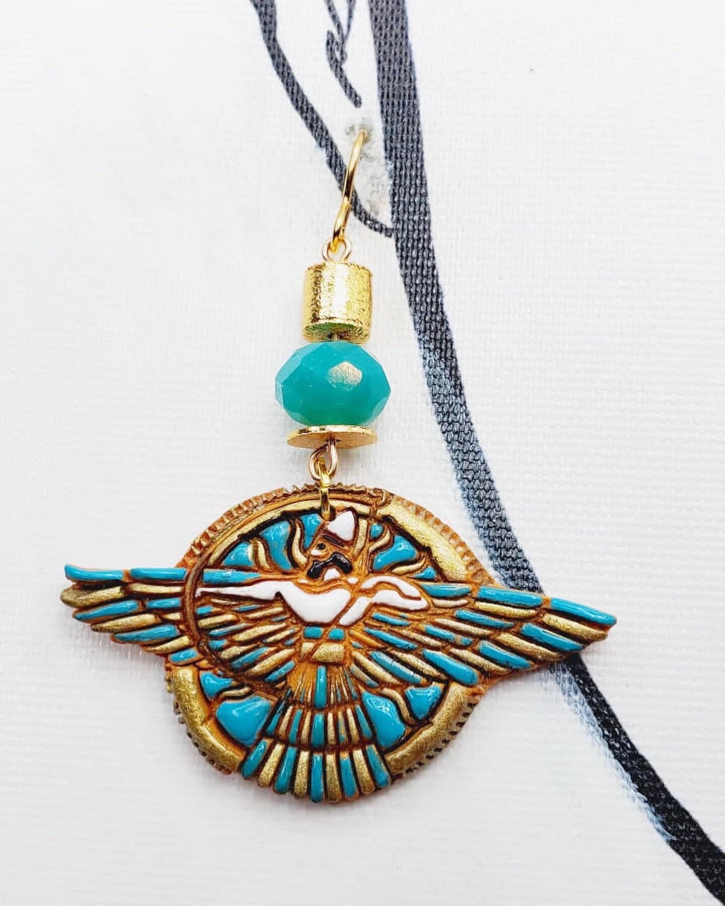 Assyrian Winged Sun God Earrings Recreation Ashur Earrings - Etsy