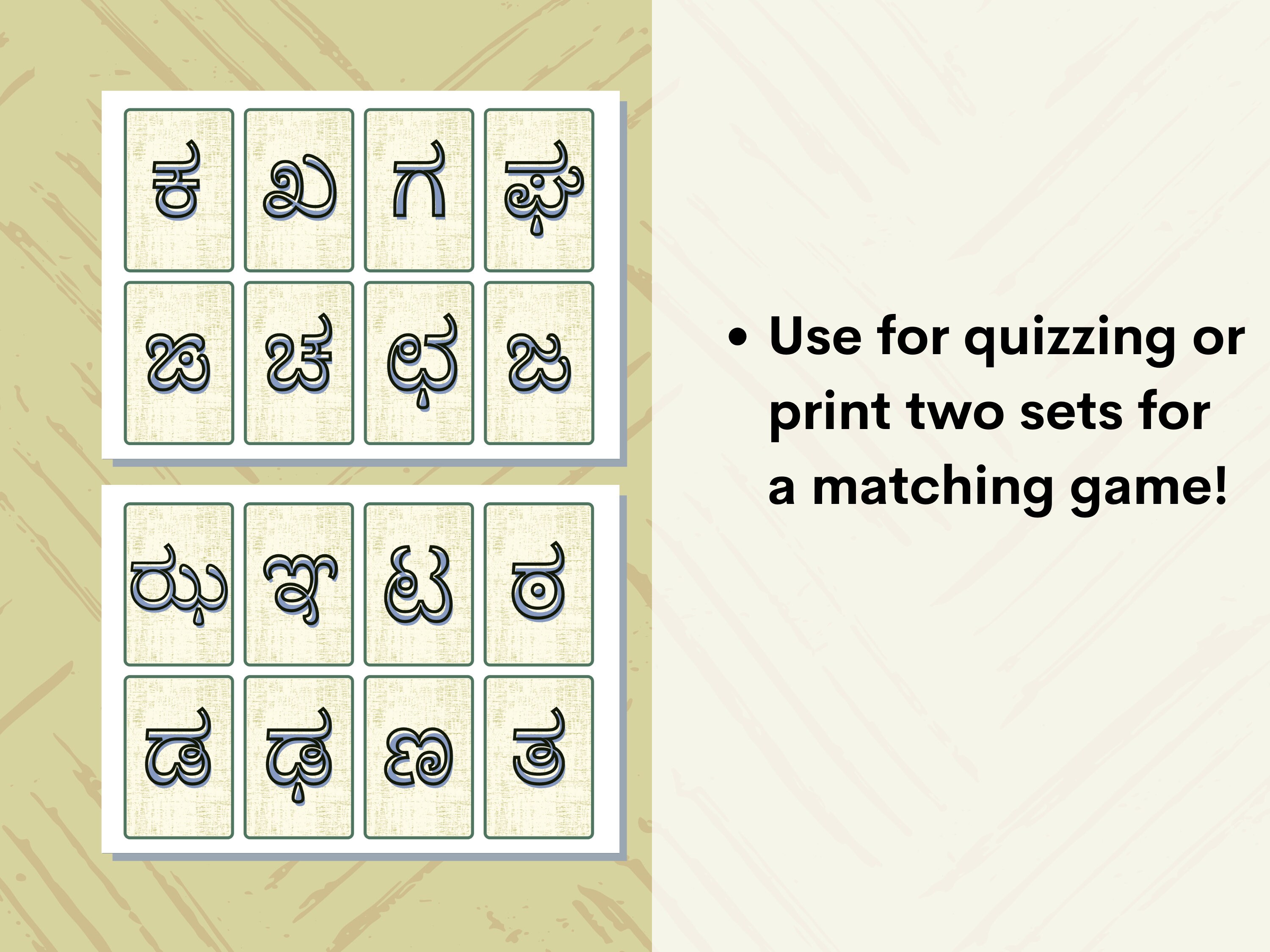 Kannada Alphabet/varnamale Printable Flashcards | Language Learning ...