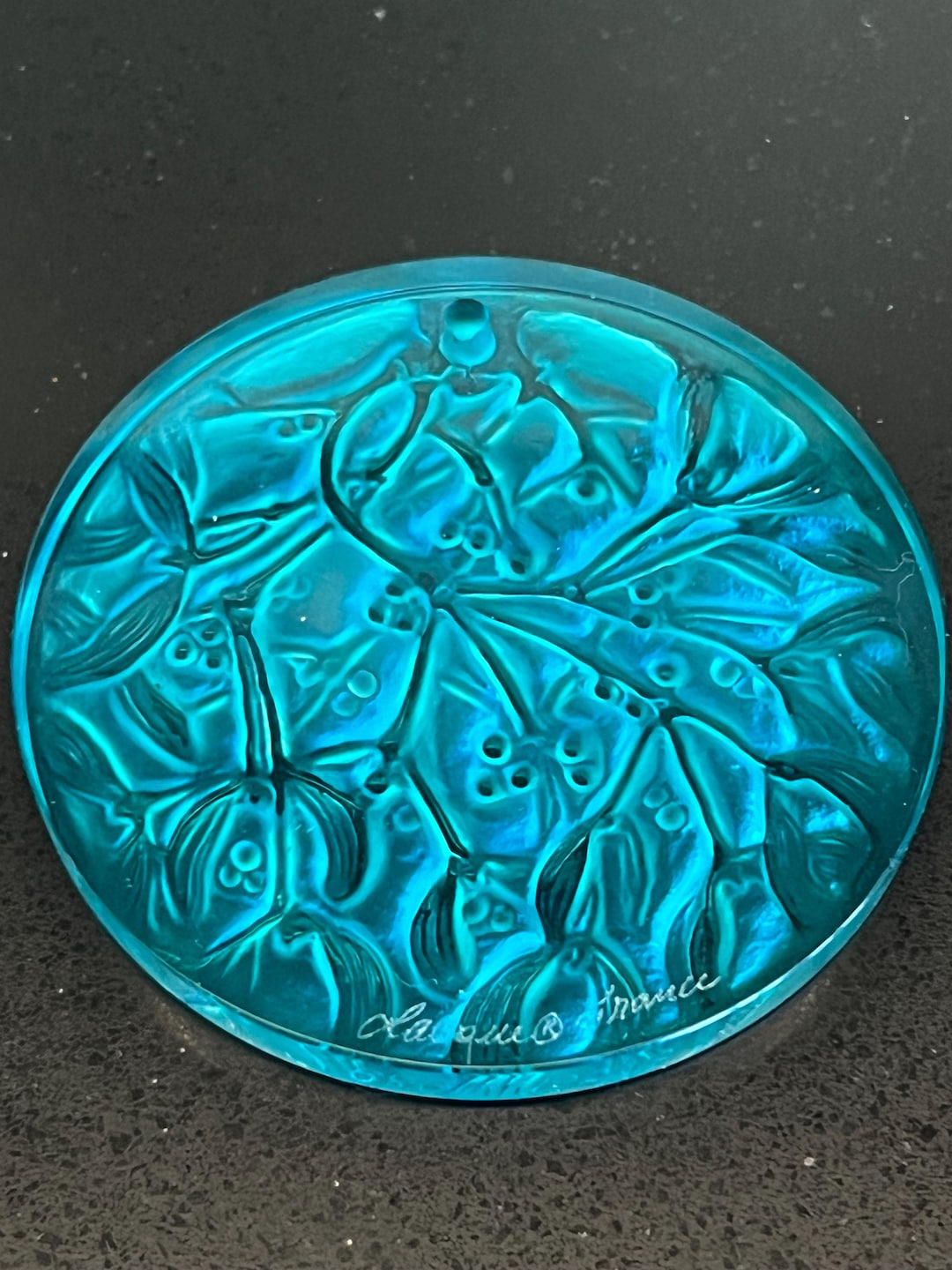 Lalique Christmas Ornament (noel Mistletoe 1989) - Etsy