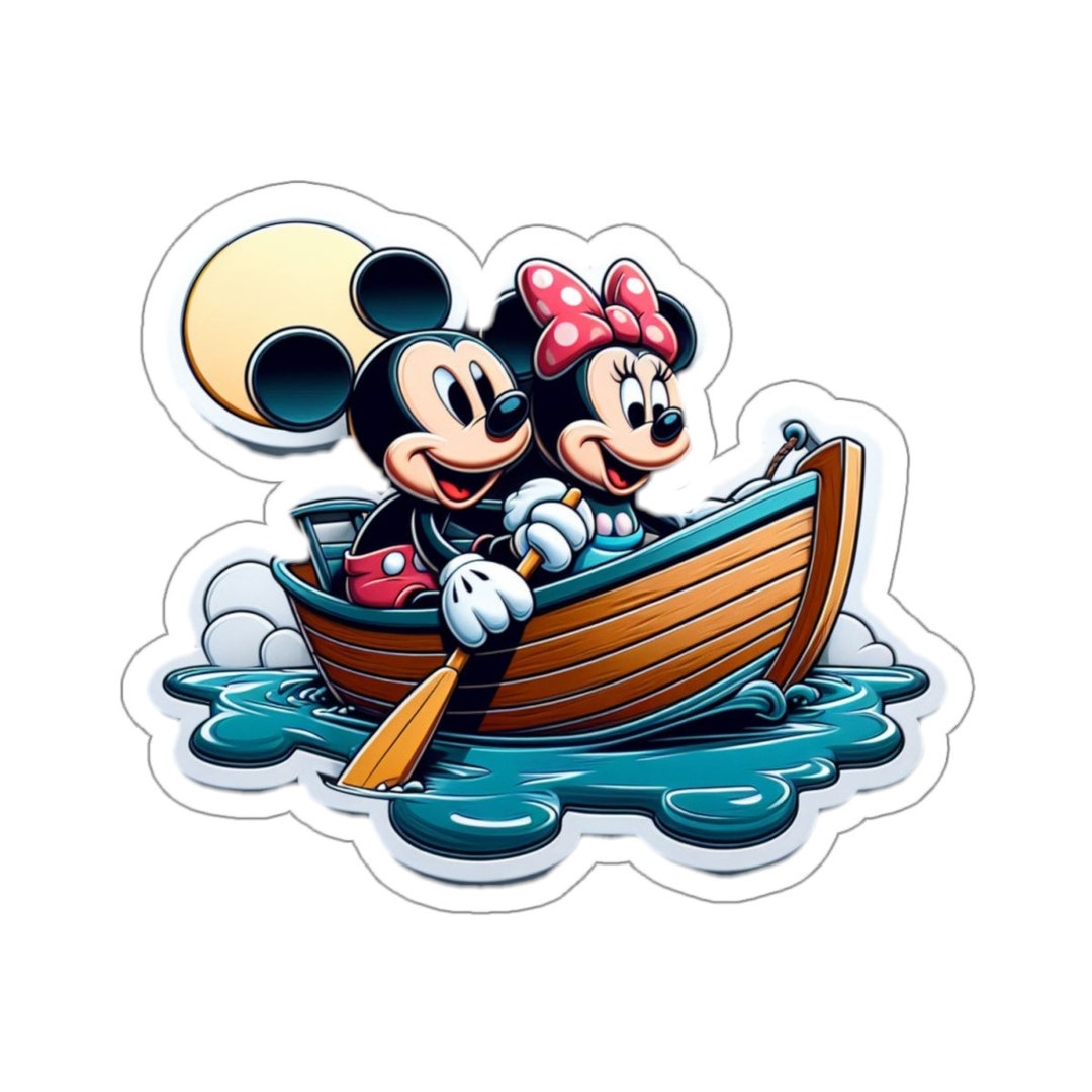 Mickey and Minnie Mouse Sailing, Disney Sticker, Mickey Sticker, Disney ...