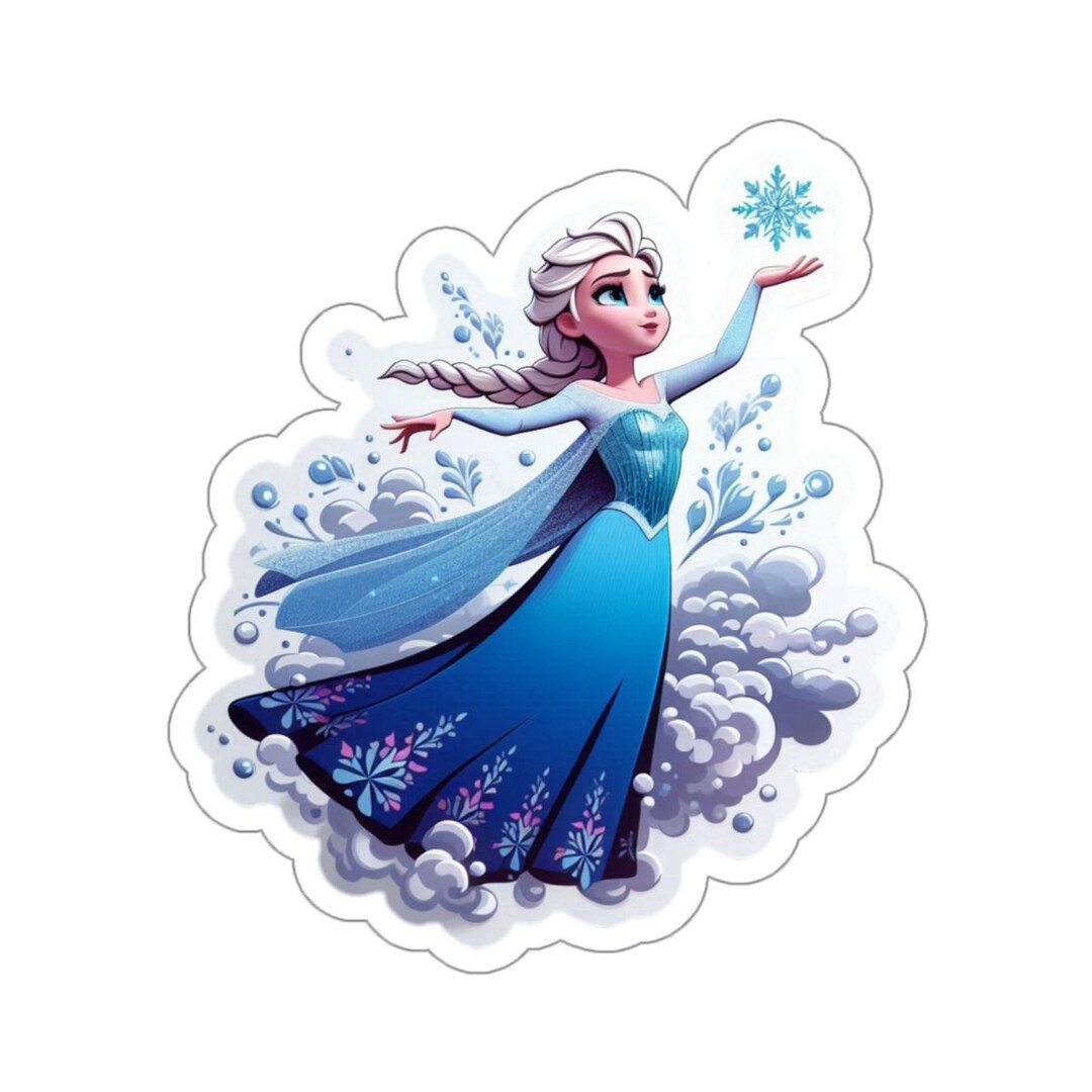 Magical Elsa Vinyl Sticker Frozen Princess Decal Winter Fantasy Art - Etsy