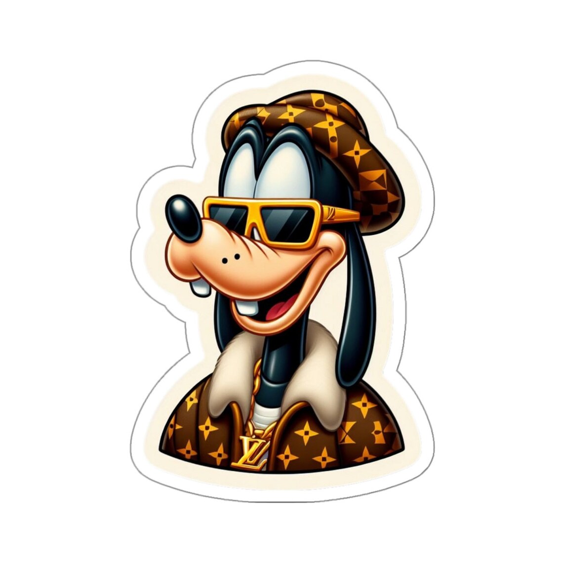 Goofy Vinyl Sticker Goofy Louise Vuitton Sticker Disney Goofy Sticker ...