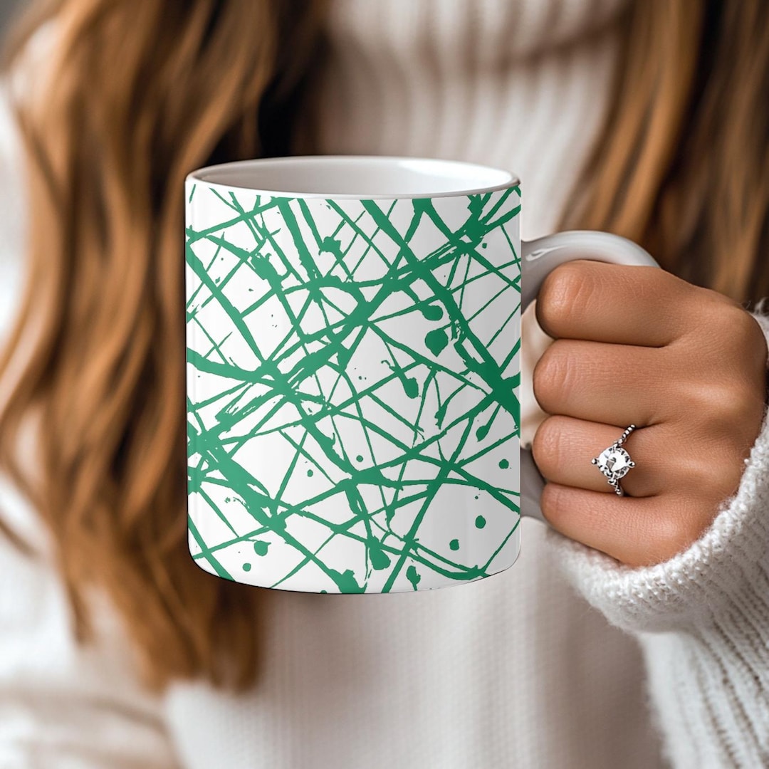 Kelly Green Abstract Art Mug – Philadelphia Football Inspired Jackson ...