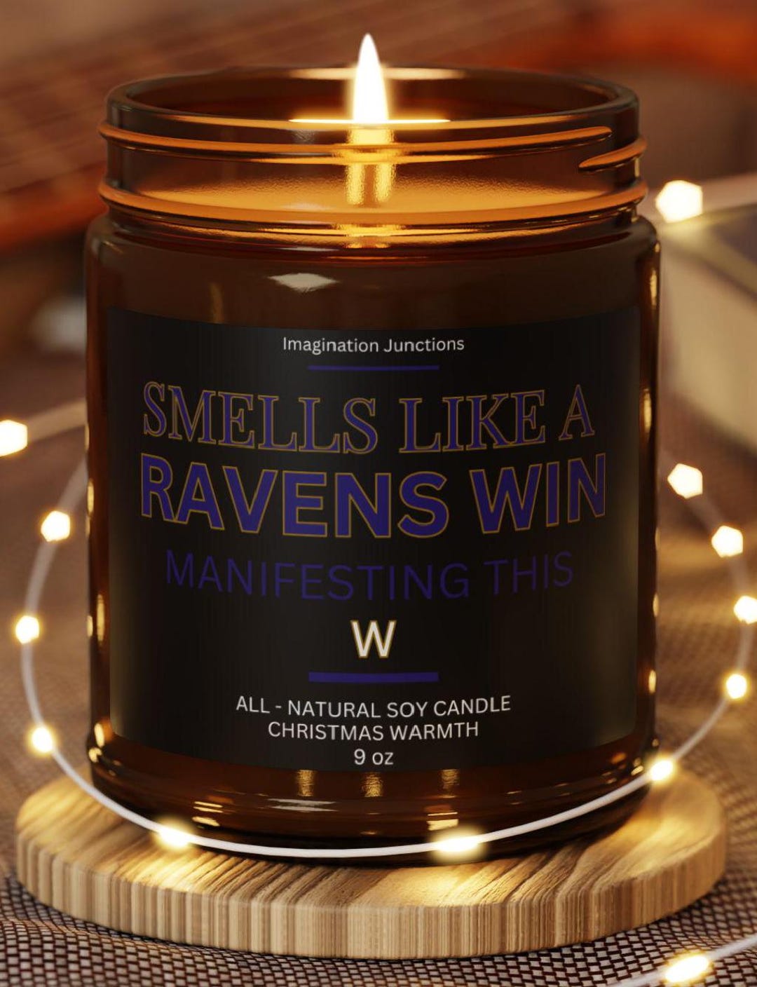 Ravens Win Scented Candle | NFL Football Gift, Soy Wax - Etsy