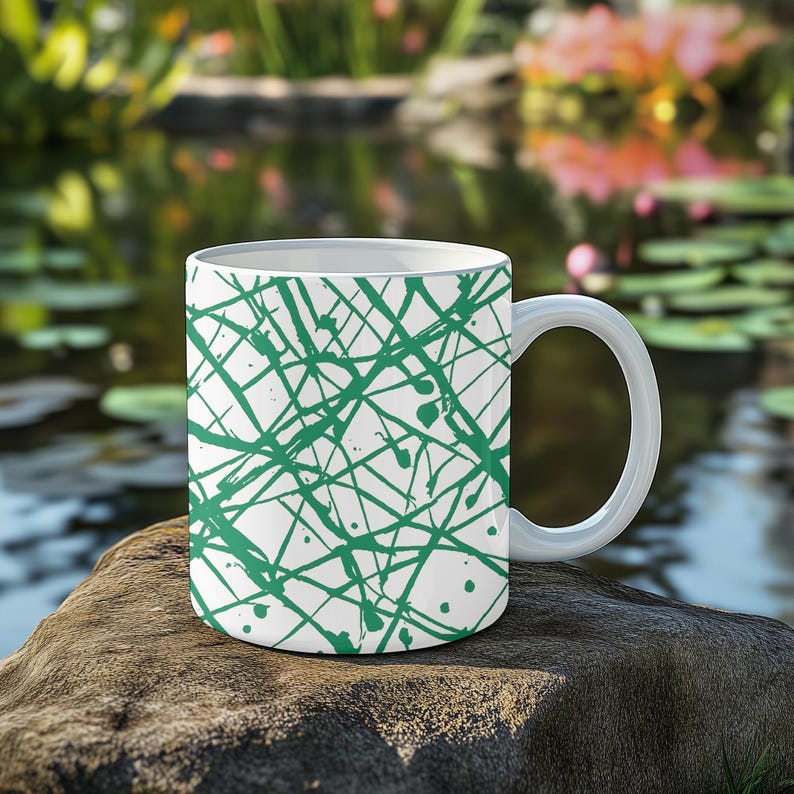 Kelly Green Abstract Art Mug – Philadelphia Football Inspired Jackson ...