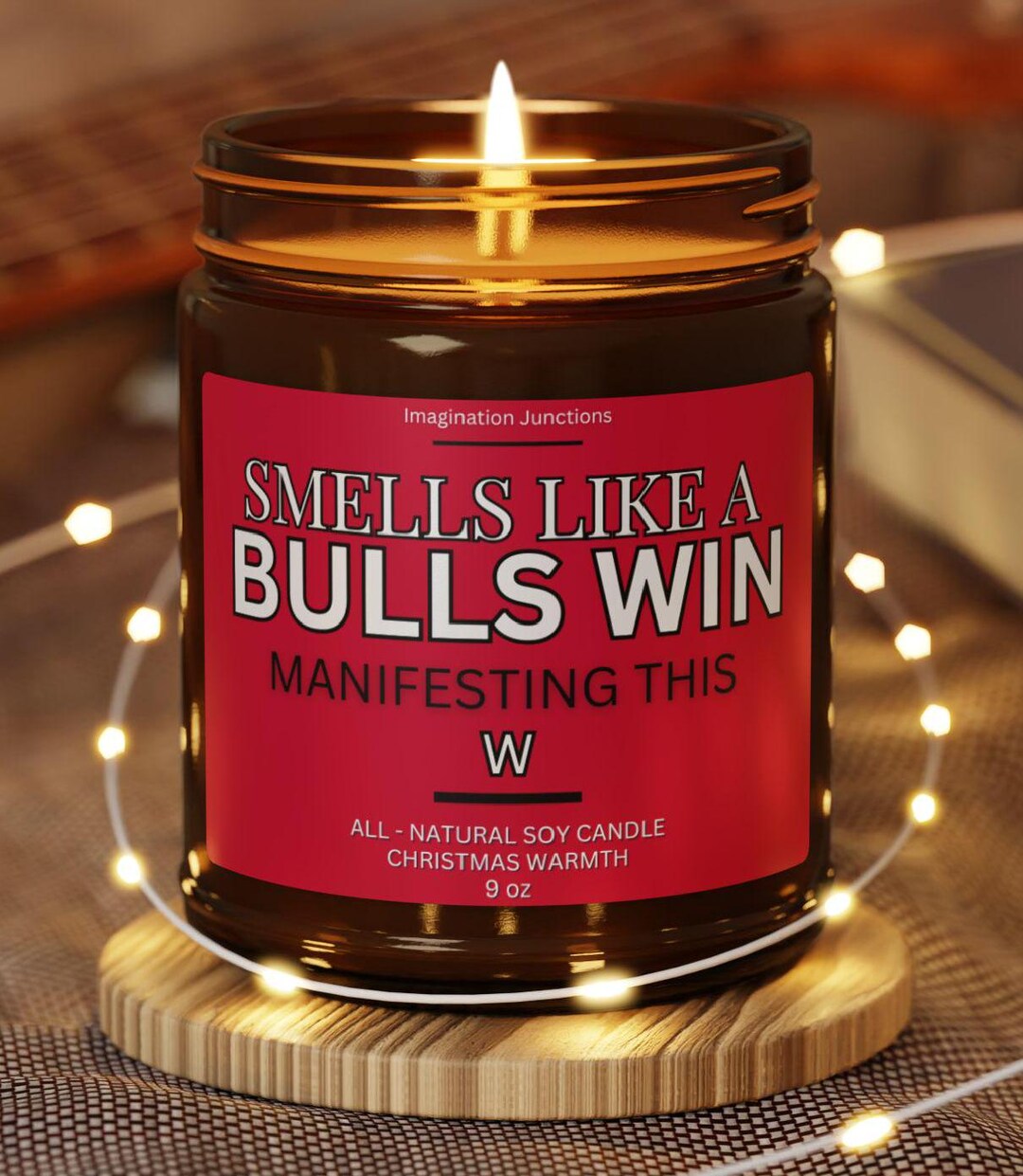 Smells Like A Bulls Win Candle | Chicago Lucky Game Day Candle | Soy ...