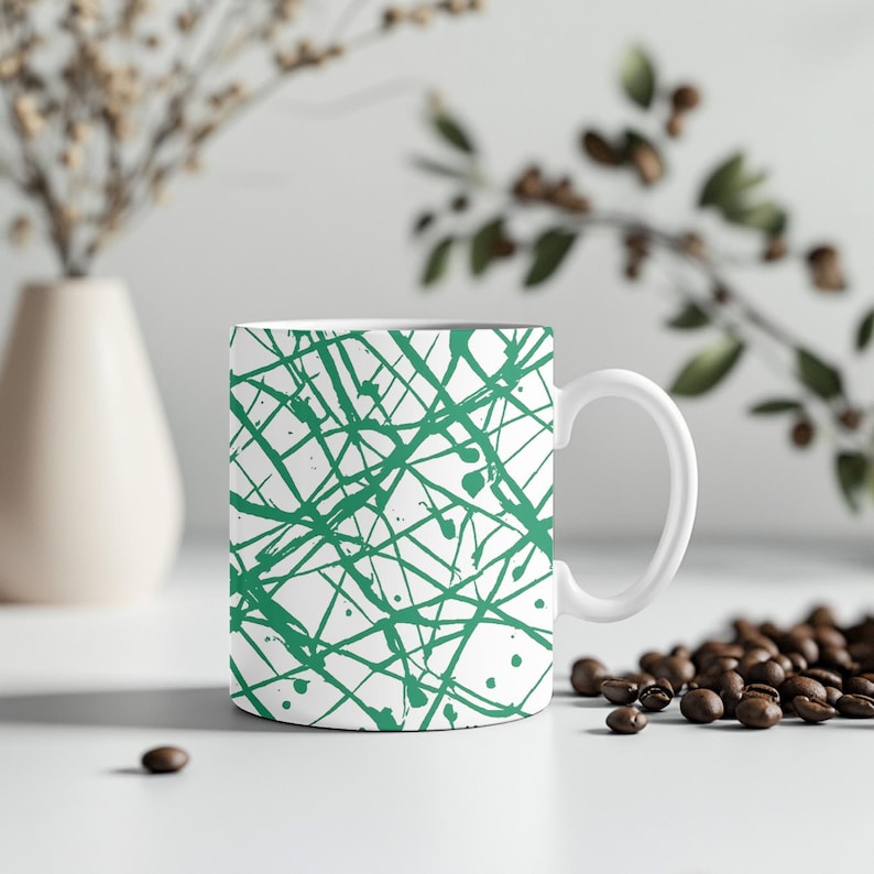 Kelly Green Abstract Art Mug – Philadelphia Football Inspired Jackson ...