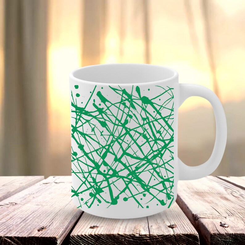Kelly Green Abstract Art Mug – Philadelphia Football Inspired Jackson ...