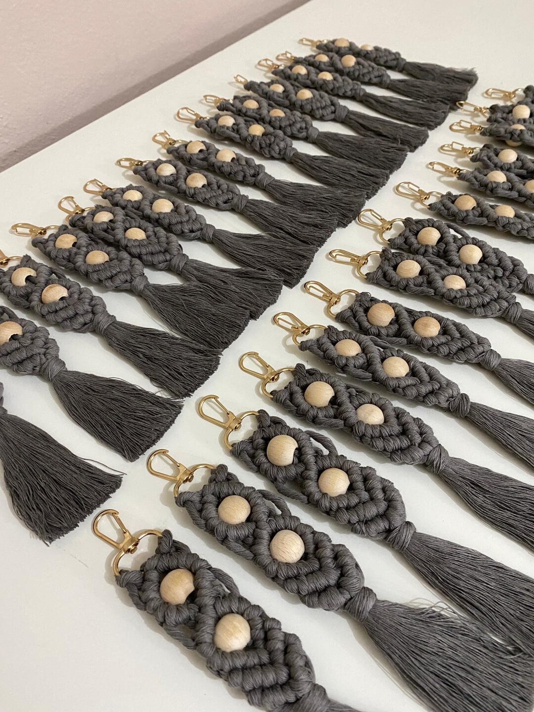 Beaded Macrame Keychain / Boho Keychain / Personalized Gifts / Favors ...