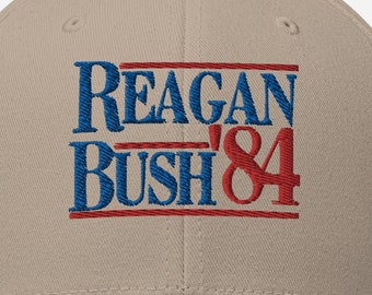 Reagan Bush 84 Leather Engraved Hat - Etsy