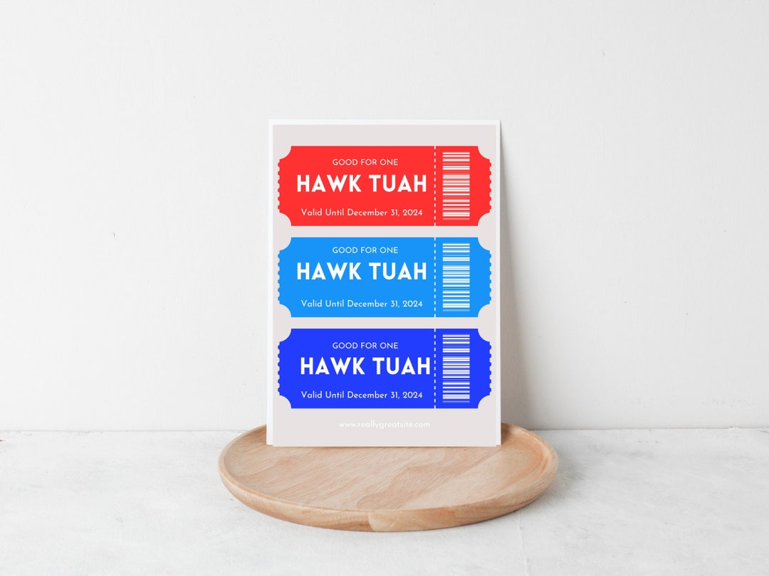 Hawk Tuah Coupon Red White Blue, 4th of July Party Decor, Gag Gift ...