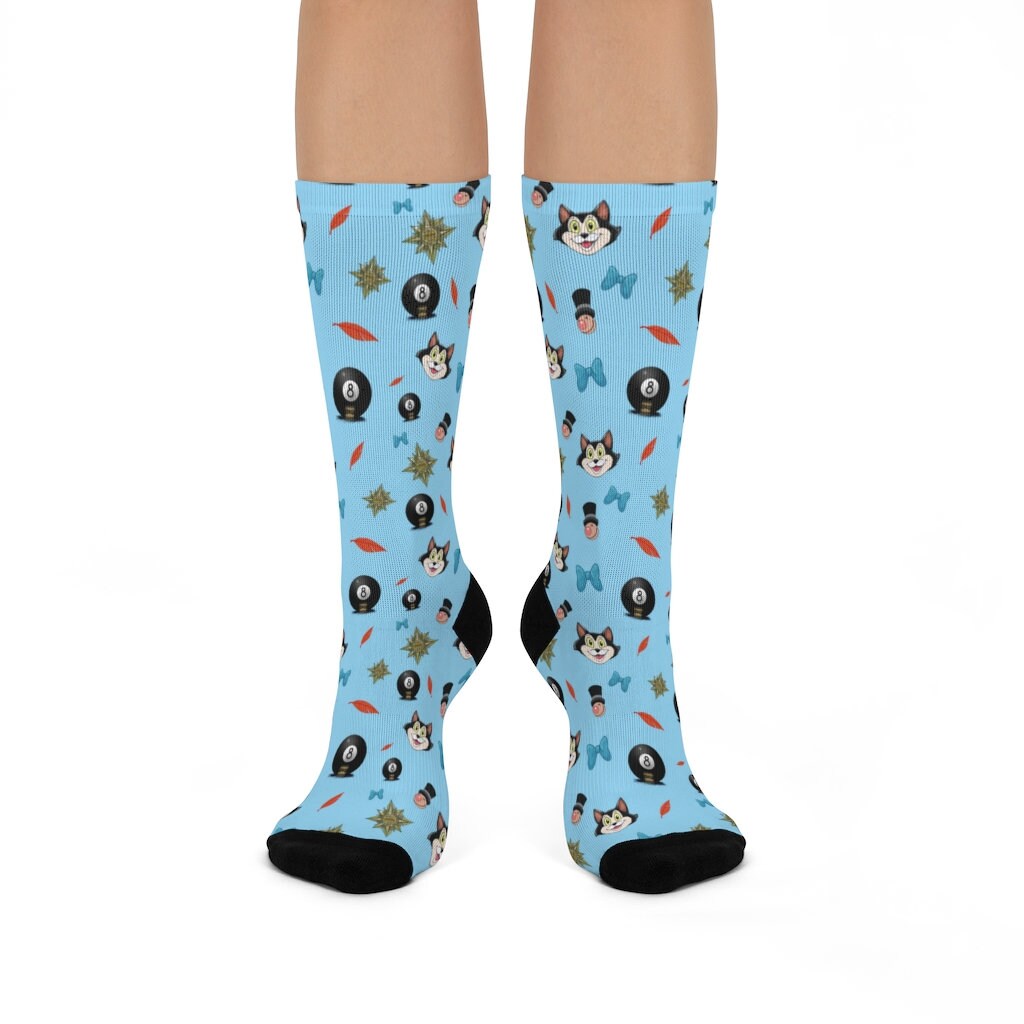 Pinocchio, Figaro, Blue Socks, Fun Disney Pattern - Etsy