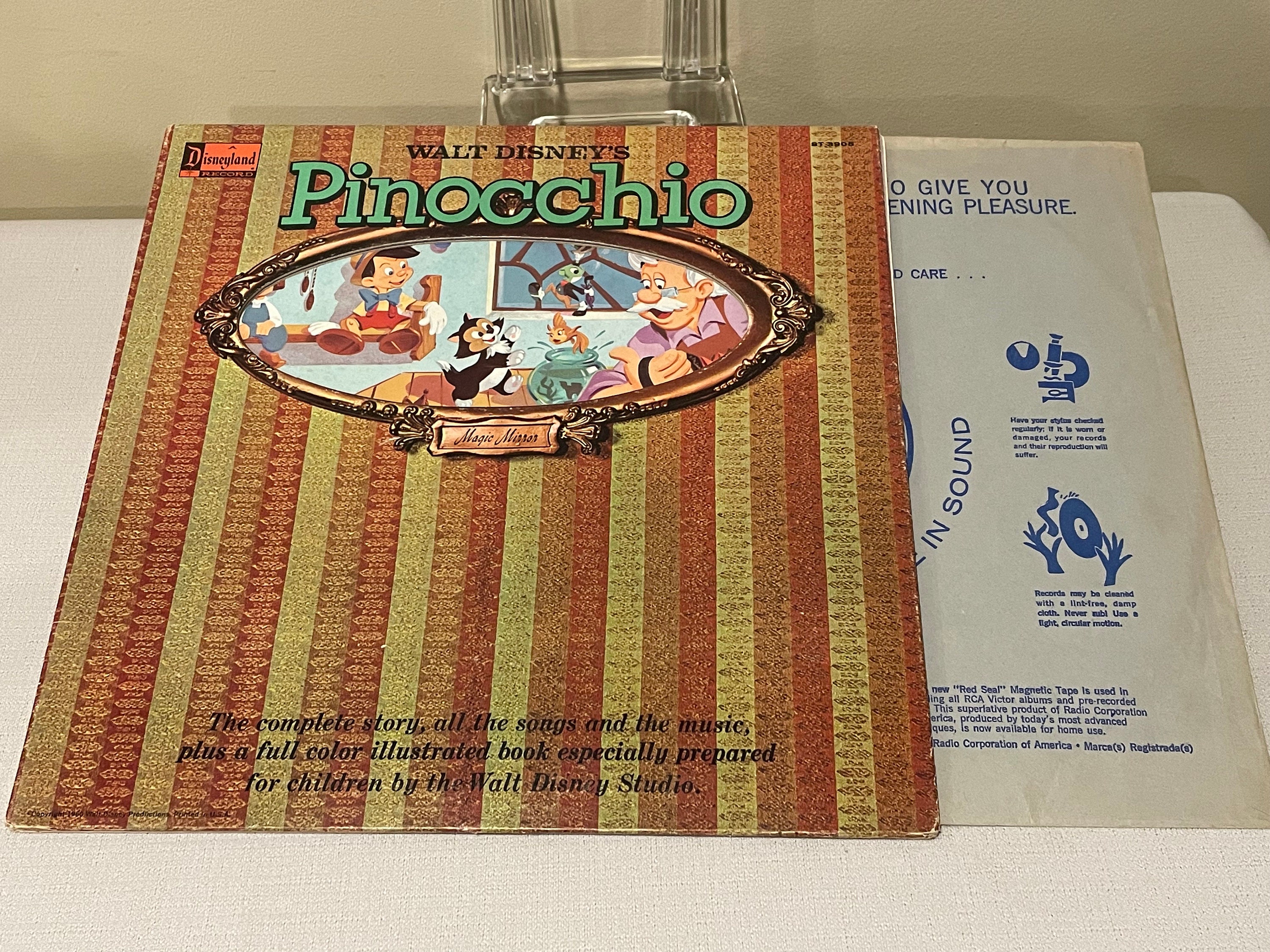 1962 Walt Disney's Pinocchio Record Album With Story Book - Etsy