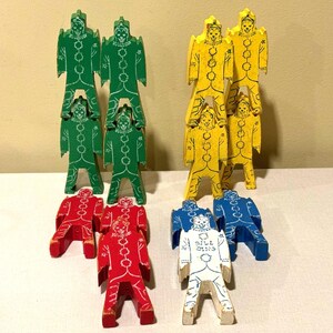 Vintage Bill Ding Building Block Stacking Clowns, 1950s Toys. Set of 14 ...