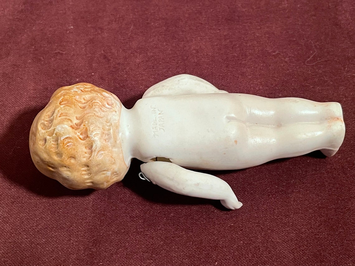 Porcelain Bisque Kewpie Doll With Blonde Hair and Red Lip - Etsy