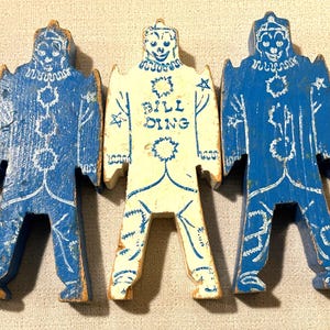 Vintage Bill Ding Building Block Stacking Clowns, 1950s Toys. Set of 14 ...