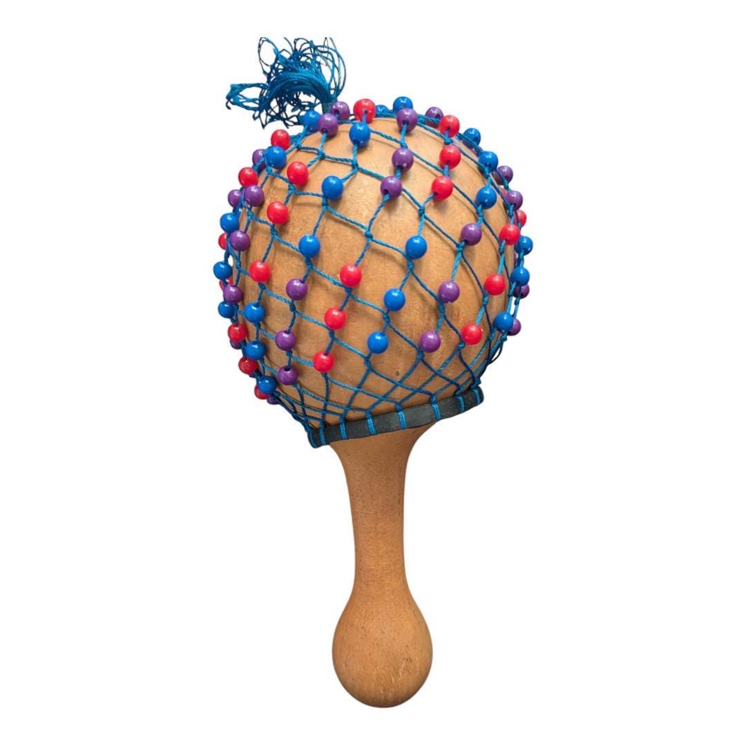 Handmade African Gourd Shaker - Shekere Maraca Percussion Instrument ...